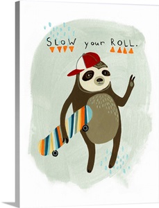 Hipster Sloth I Wall Art, Canvas Prints, Framed Prints, Wall Peels ...
