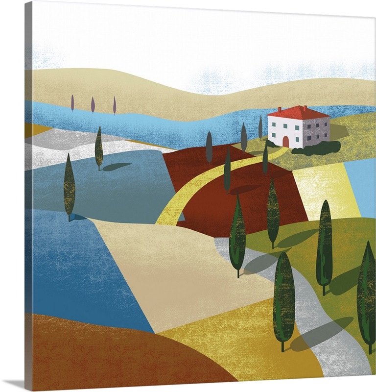 Illustrated Italian Landscape I Wall Art, Canvas Prints, Framed Prints ...