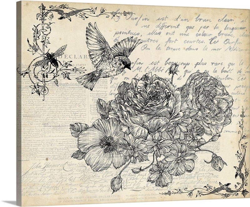 Ink Flowers I | Great Big Canvas