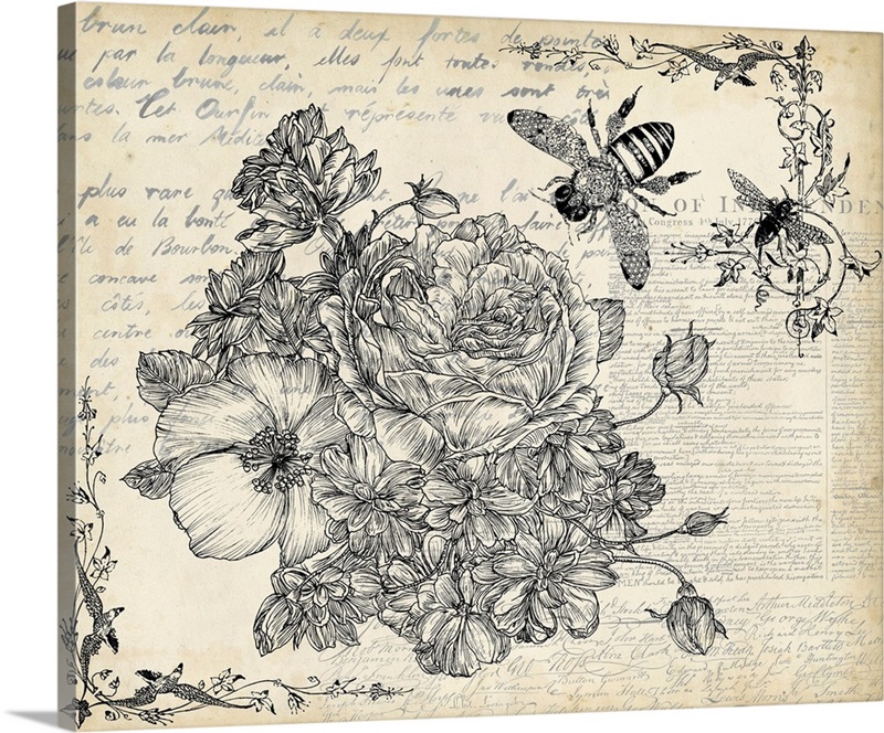 Ink Flowers II | Great Big Canvas