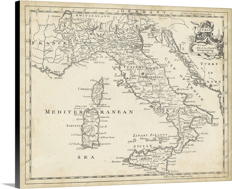 Map of Italy | Great Big Canvas