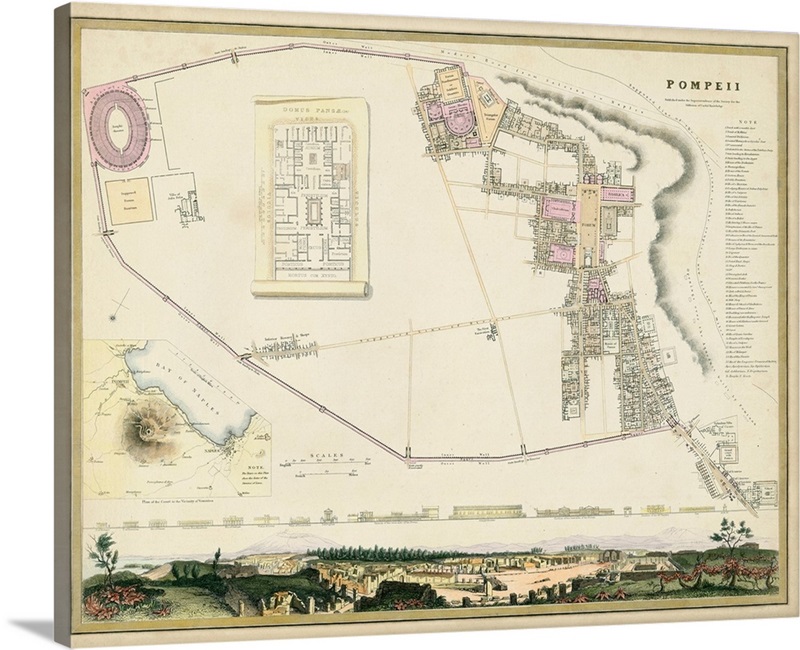 Map of Pompeii | Great Big Canvas