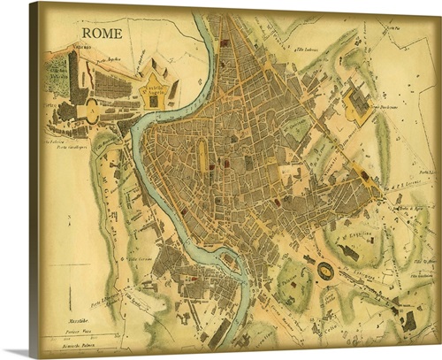 Map of Rome | Great Big Canvas