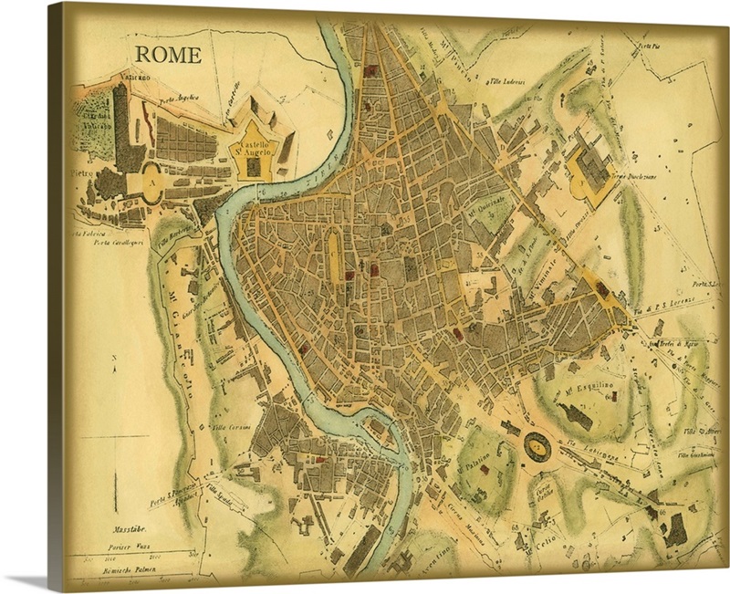 Map of Rome | Great Big Canvas