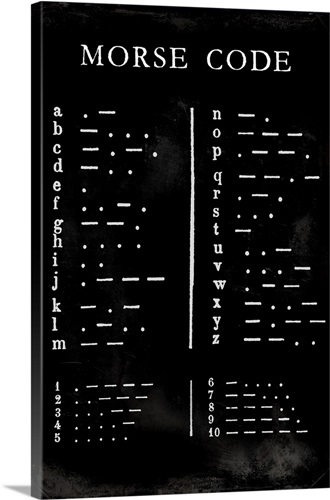 Morse Code Chart | Great Big Canvas