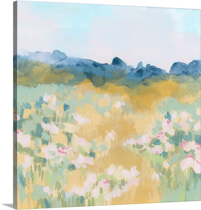 Ochre Flower Field I | Great Big Canvas