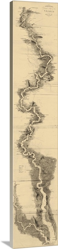 Panoramic Map of the Thames | Great Big Canvas