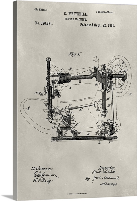 Patent--Sewing Machine | Great Big Canvas