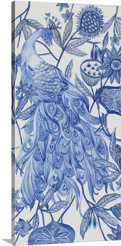 Peacock In Indigo I | Great Big Canvas