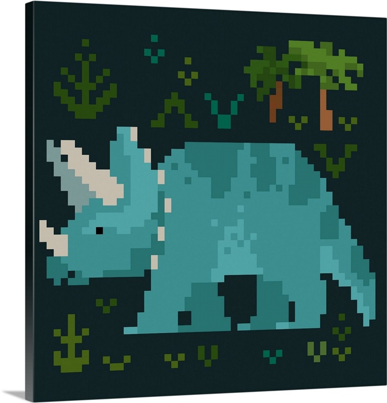 Pixel Dinos I | Great Big Canvas
