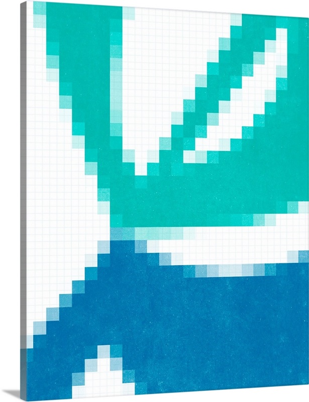 Pixel Leaves III | Great Big Canvas