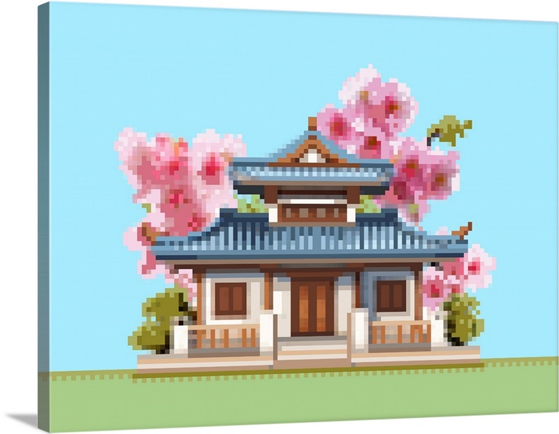 Pixel Pagoda I | Great Big Canvas