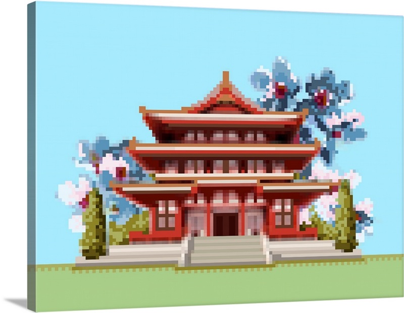 Pixel Pagoda II | Great Big Canvas