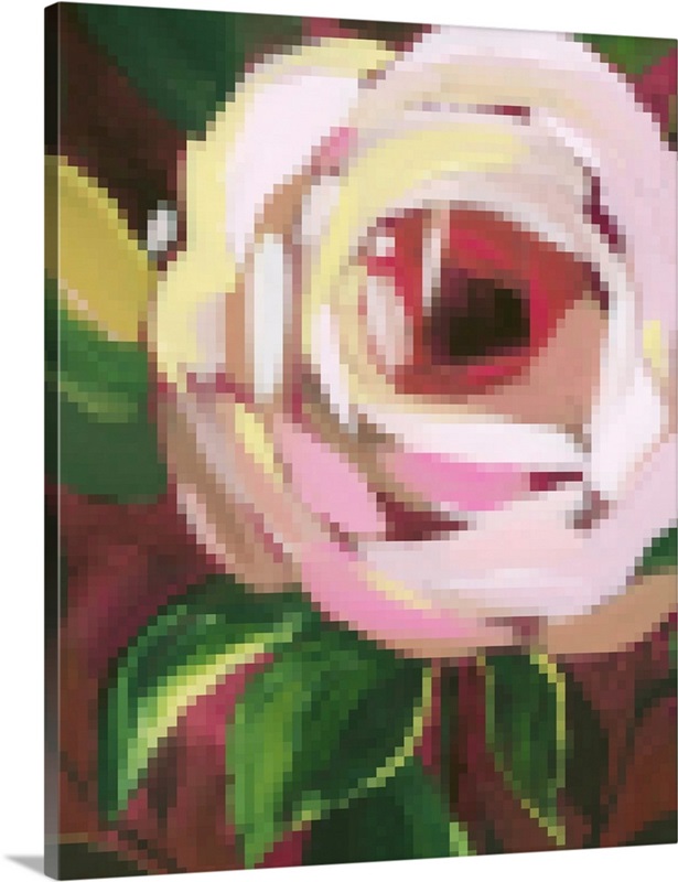 Pixel Rose I | Great Big Canvas