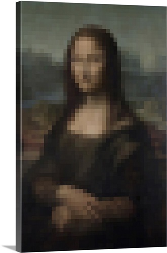 Pixelated Mona Lisa Wall Art, Canvas Prints, Framed Prints, Wall Peels ...