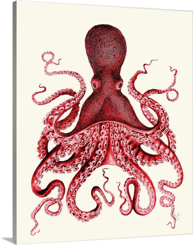 Red Octopus III | Great Big Canvas