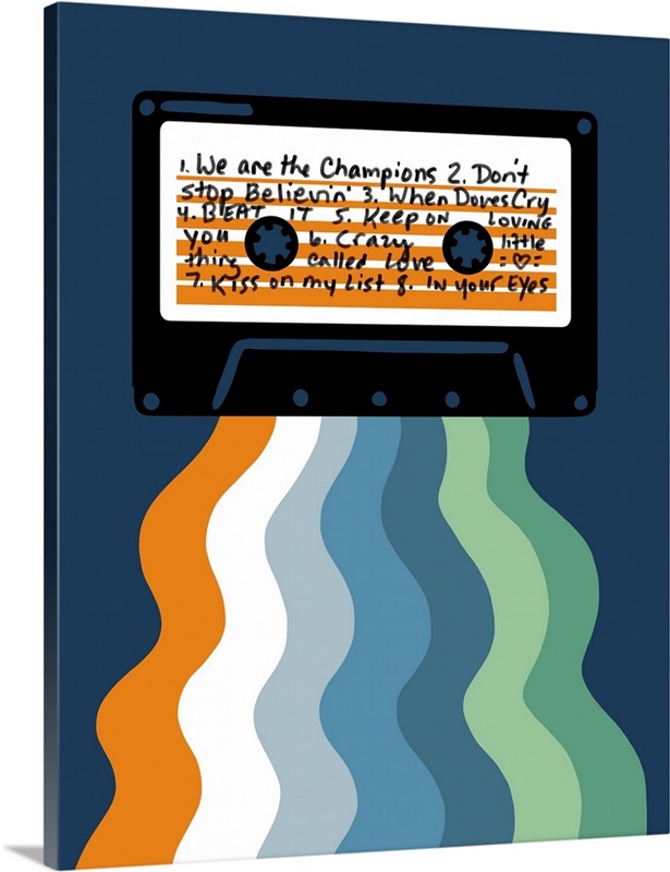 Retro Mixtape & Vinyl I | Great Big Canvas