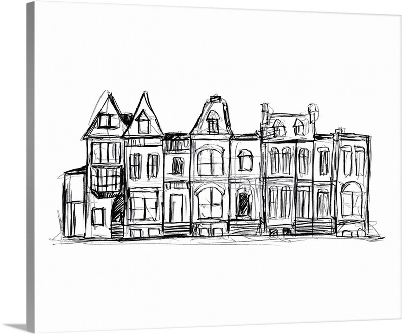 Rowhouses I Wall Art, Canvas Prints, Framed Prints, Wall Peels | Great ...