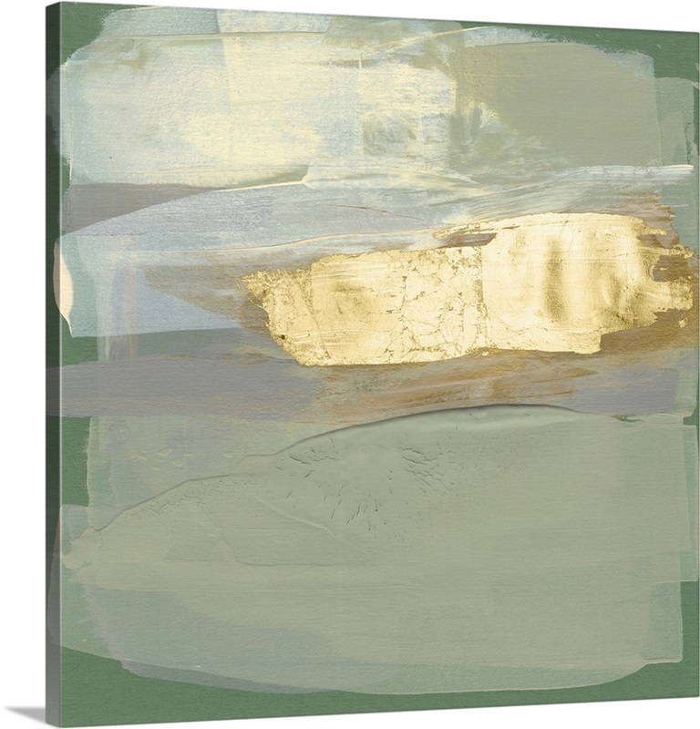 Sage & Gold Swipe II | Great Big Canvas
