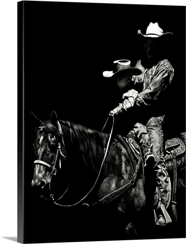 Scratchboard Rodeo II | Great Big Canvas
