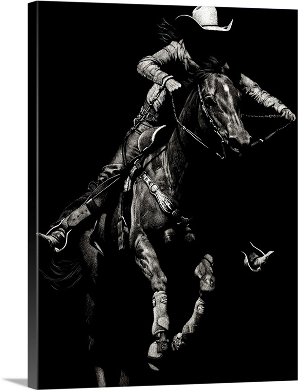 Scratchboard Rodeo IV | Great Big Canvas