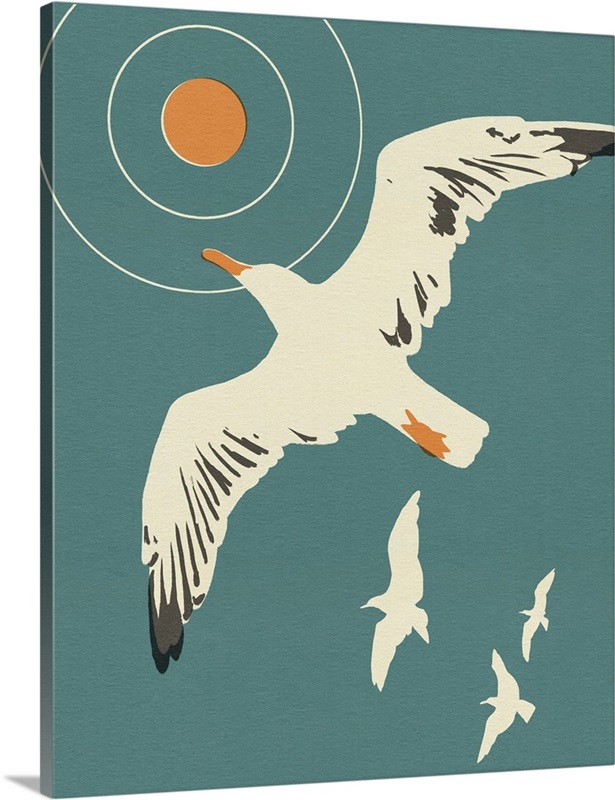 Seagull Block Print I | Great Big Canvas