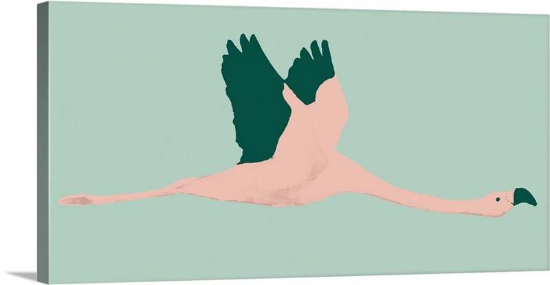 Sherbet Flamingos II | Great Big Canvas