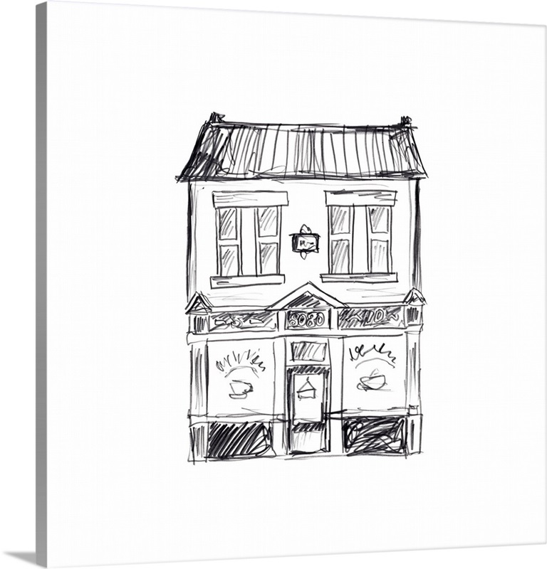 Shopfront Sketches II Wall Art, Canvas Prints, Framed Prints, Wall ...