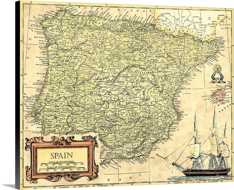 Spain Map | Great Big Canvas