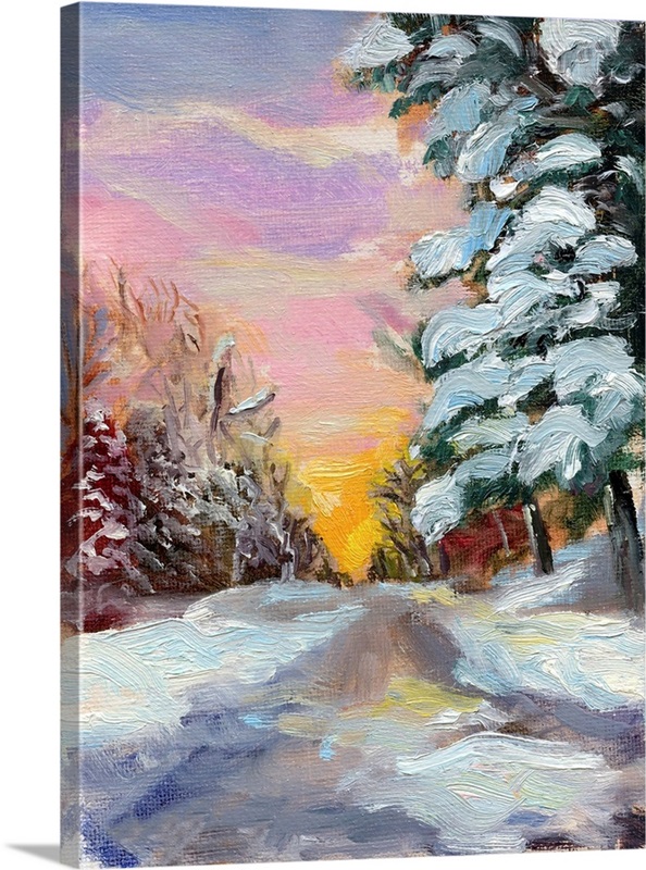 Sunset In Winter Wall Art Canvas Prints Framed Prints Wall Peels