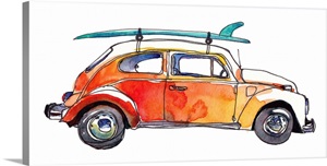Surf Car V Wall Art, Canvas Prints, Framed Prints, Wall Peels | Great ...