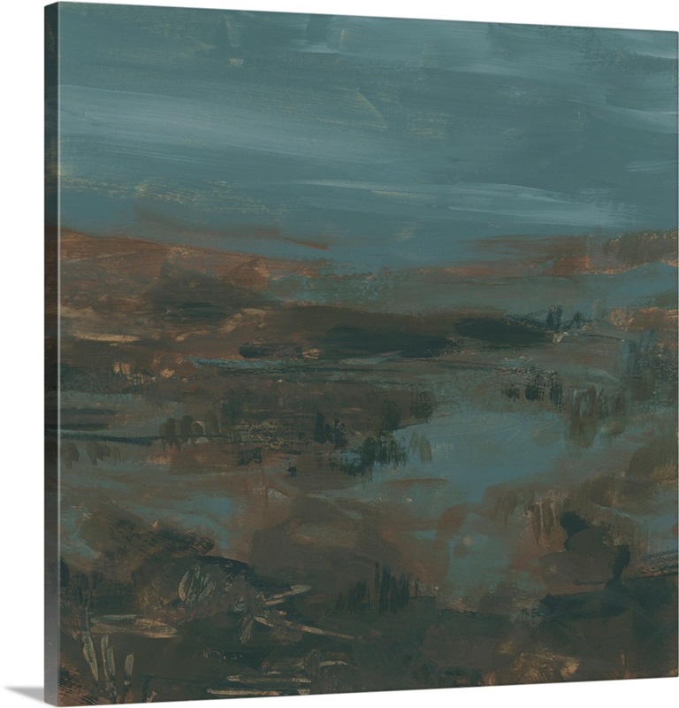 Teal Night Marsh I | Great Big Canvas