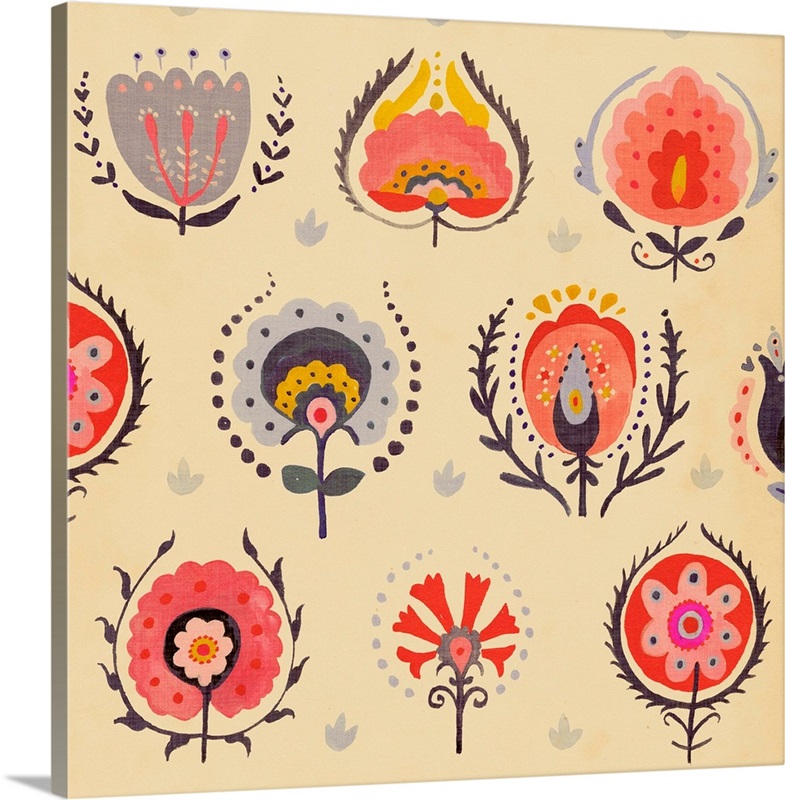 Textile Flowers II | Great Big Canvas