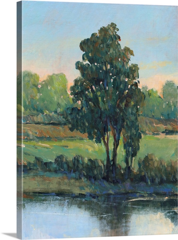 Tree By The Riverbank I | Great Big Canvas