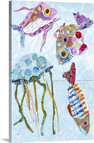 Tropical Fish Collage III | Great Big Canvas