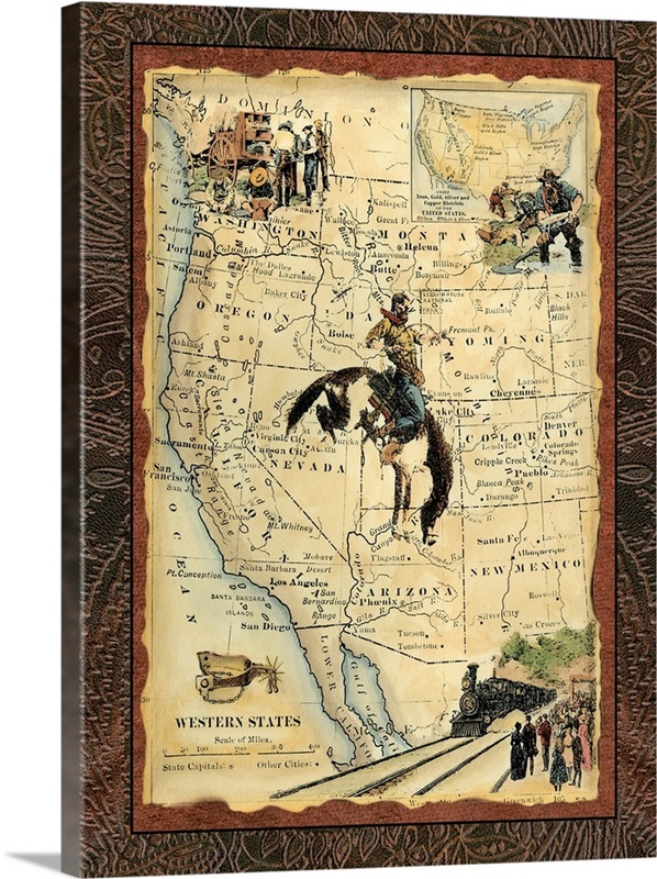 Western States Map | Great Big Canvas