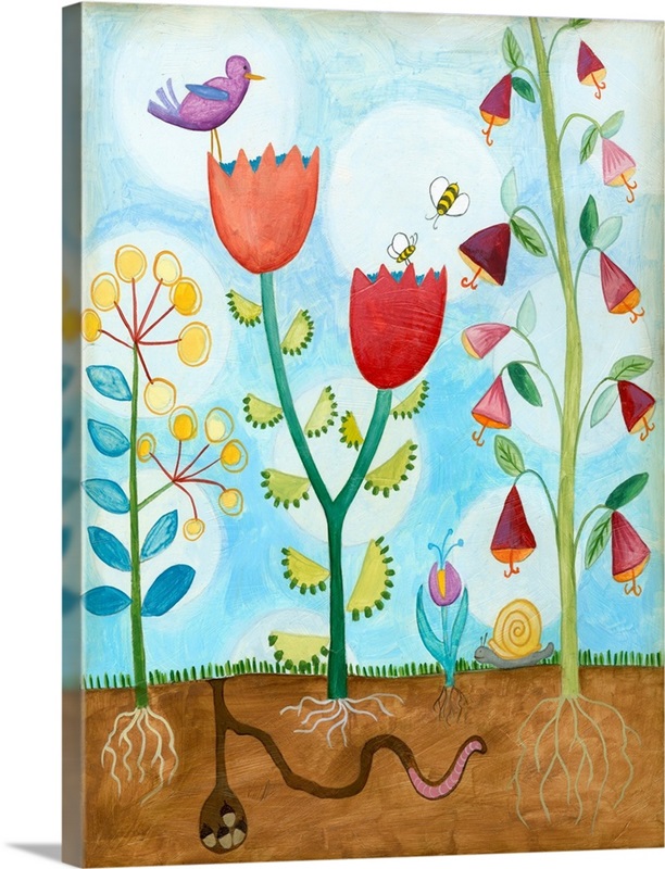 Whimsical Flower Garden I | Great Big Canvas