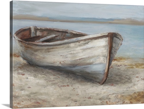 Whitewashed Boat I | Great Big Canvas