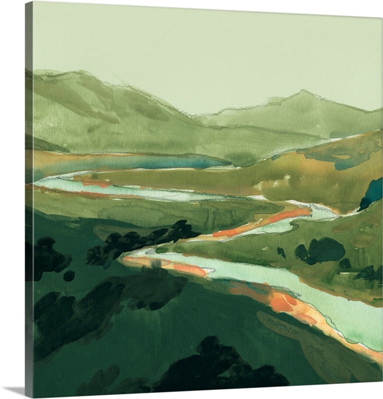 Winding Green River I | Great Big Canvas