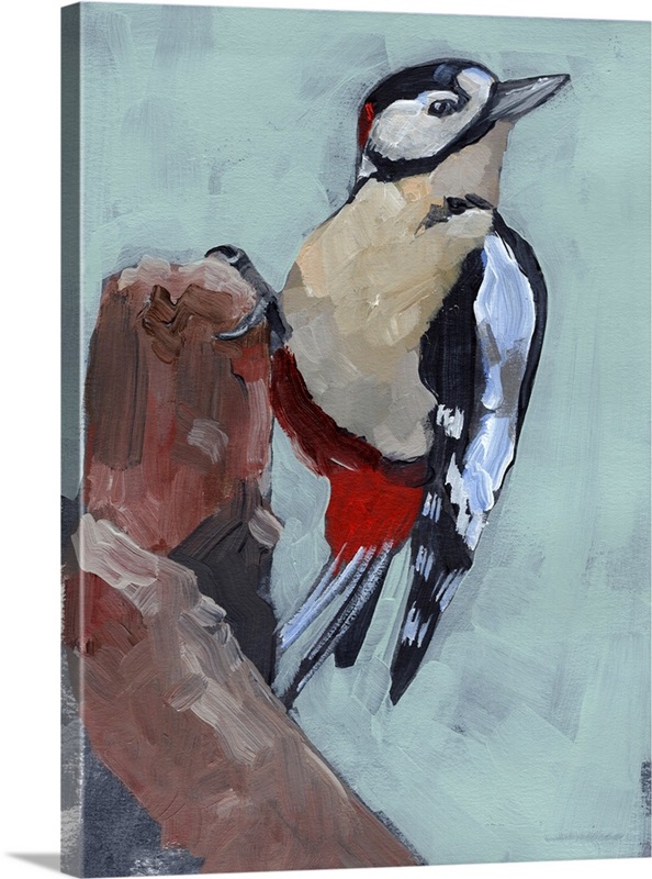 Woodpecker Paintstrokes II Wall Art, Canvas Prints, Framed Prints, Wall ...