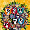 Fire Sugar Skull Wall Art, Canvas Prints, Framed Prints, Wall Peels ...