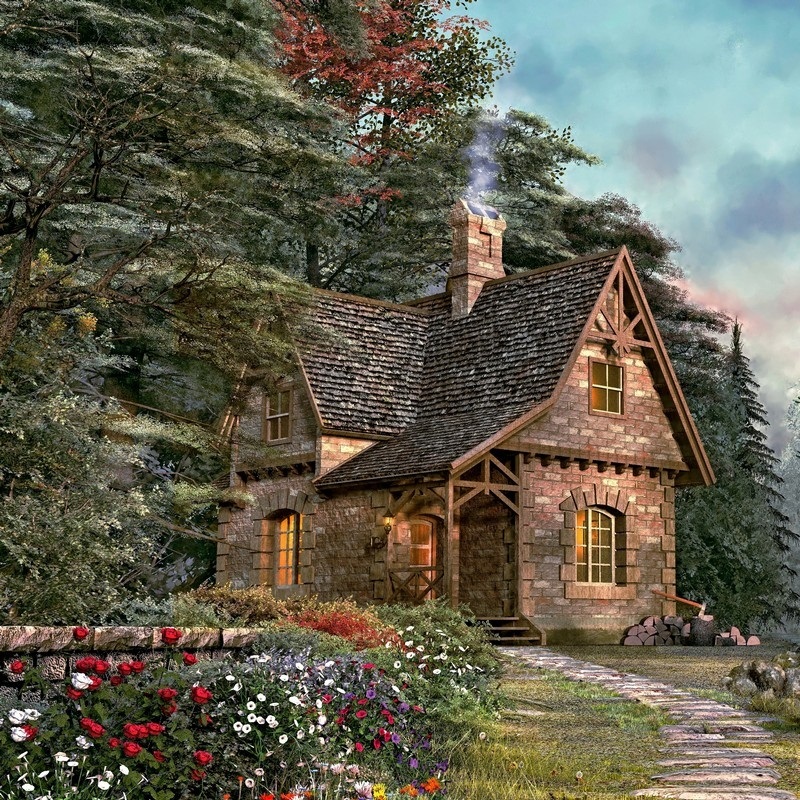 Cottages Wall Art & Canvas Prints | Cottages Panoramic Photos, Posters ...