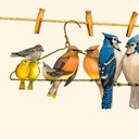 Large Bird Menagerie Wall Art, Canvas Prints, Framed Prints, Wall Peels ...